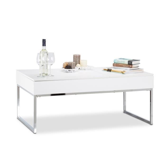Table basse modulable blanche - Cdiscount Maison