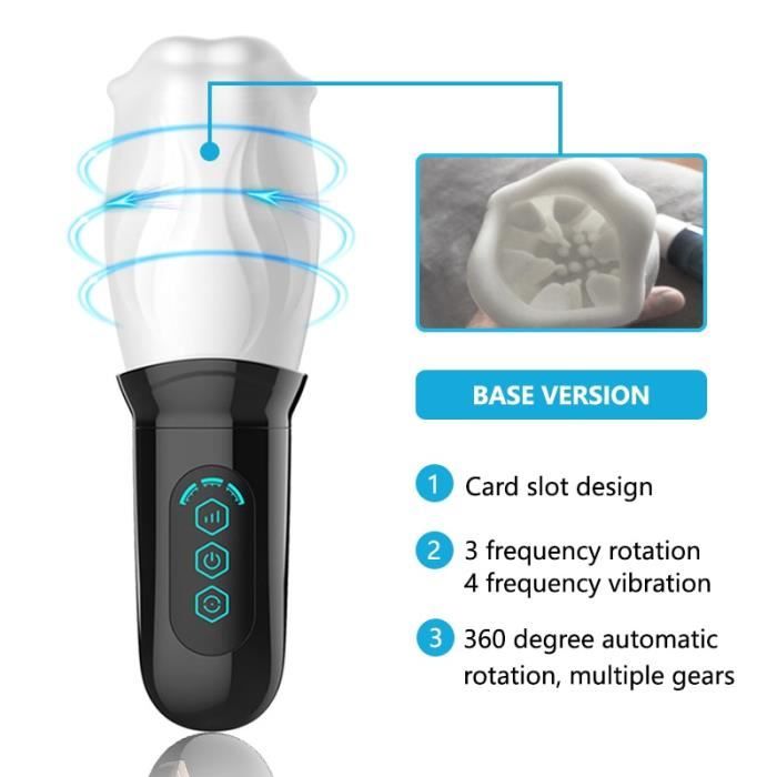 Masturbateur de Succion Rotatif pour Homme, Entraîneur de Glans, Massage du Pénis, Jouet Sexuel ...