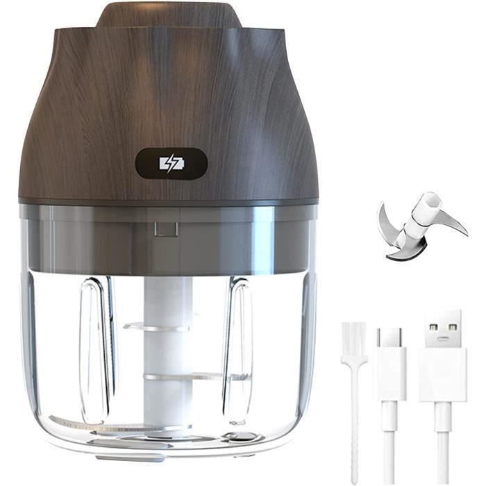 Mini chopper, 250 ml, robot de cuisine électrique avec lame mélangeuse ...