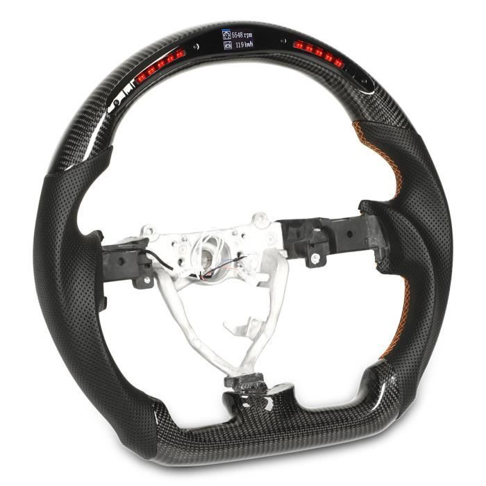 Dilwe Volant à LED en fibre de carbone LED Shift Lights Volant en Fibre ...