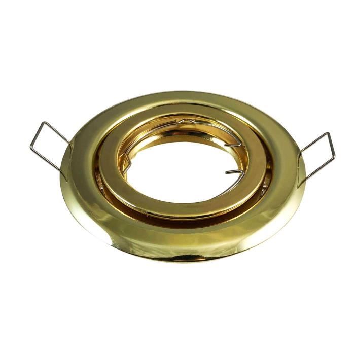 Collerette orientable Dorée GU10 / MR16 - Cdiscount Maison