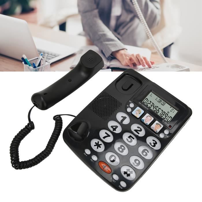 LIU-7427618508033-Téléphone fixe filaire Téléphone Filaire ID Appelant ...
