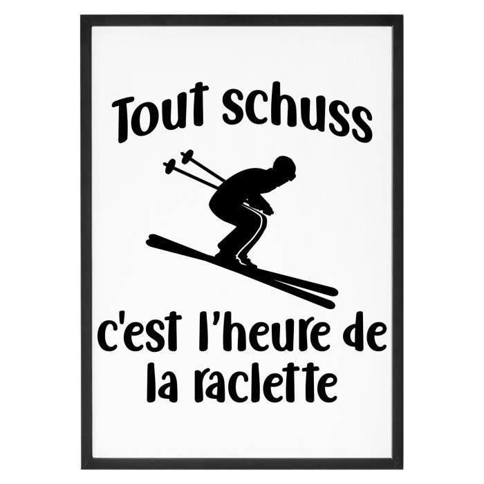 Affiche Ski - LA FRENCH TOUCH - Tout schuss - Papier épais 250g/m2 ...