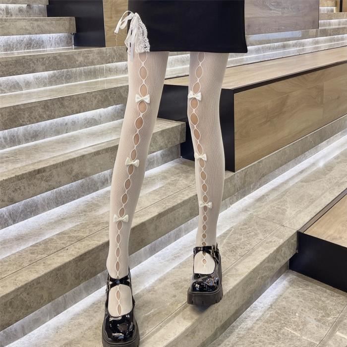 Collant,Collants en résille et en maille ajourée pour filles, Style ...