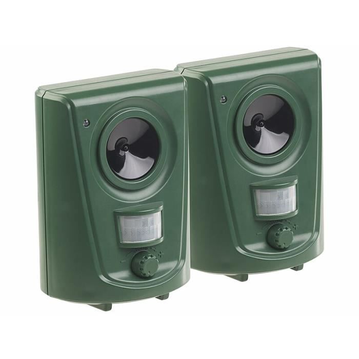 2 appareils anti-nuisibles à ultrasons et détecteur de mouvement TS-910 ...