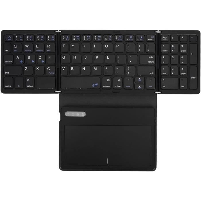 Clavier Bluetooth Pliable, Clavier Sans Fil Avec Grand Pavé Tactile ...