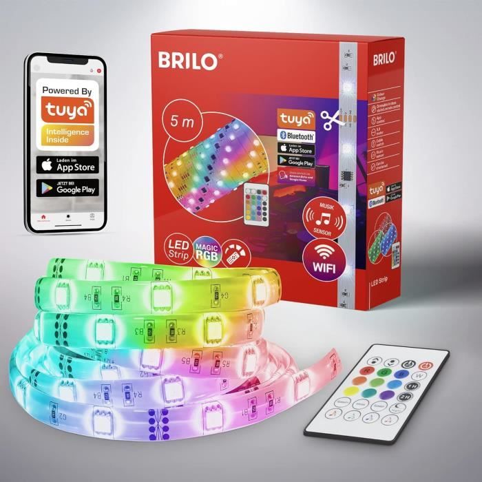 Rgbic Led Strip 5M, Magic Rgbic Lightband Raccourcissable, App-Control ...
