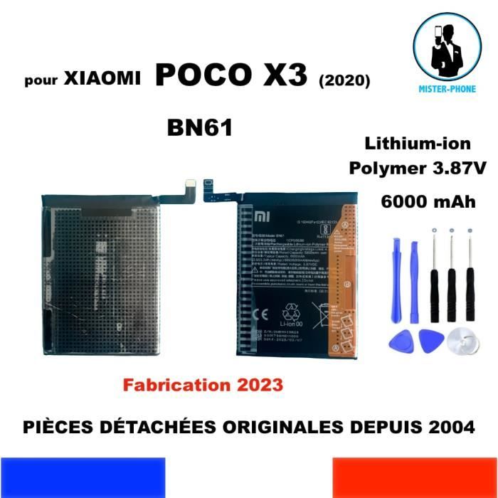 BATTERIE ORIGINE BN61 OEM XIAOMI POCO X3 M2007J20CI 6000mAh GENUINE ...