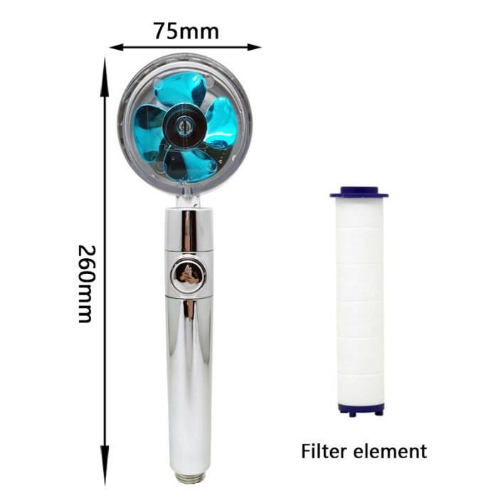 POMMEAU DE DOUCHE,Blue with filter--Pomme de douche économie'eau débit ...