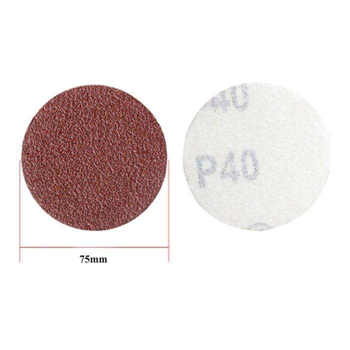 60 Pièces Disque Poncer 75mm Disques Abrasif Papier Sans Trous Disque ...