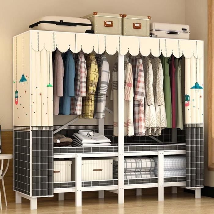Armoire de Rangement Pliable, Armoire Chambre Portable avec Housse ...