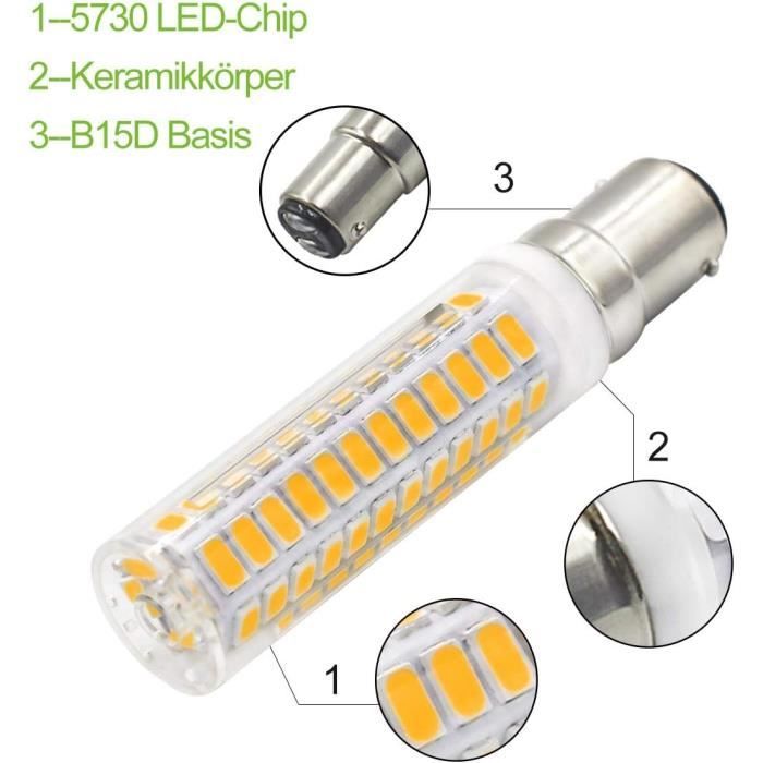 Ampoule À Led B15D 6W (Remplacement Halogène 60W) Ac 220-240V Sans ...