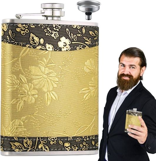 Flasque à alcool, flasque à paillettes, flasque à liqueur en acier ...