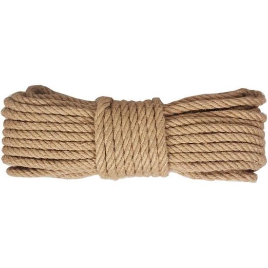 Corde en Jute, Naturelle Chanvre Corde 10mm - 12mm - 14mm, Jute Corde ...