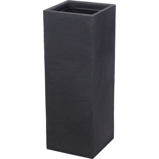 Spetebo Pot de fleurs carré XXL en plastique, jardinière carrée ...