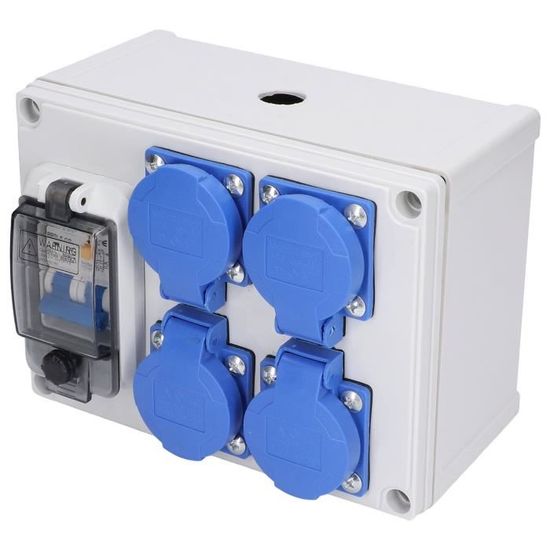 Prise murale double SURENHAP - SGKJ-4C - 2P+T - 230V 40A - Blanc - Cdiscount Bricolage