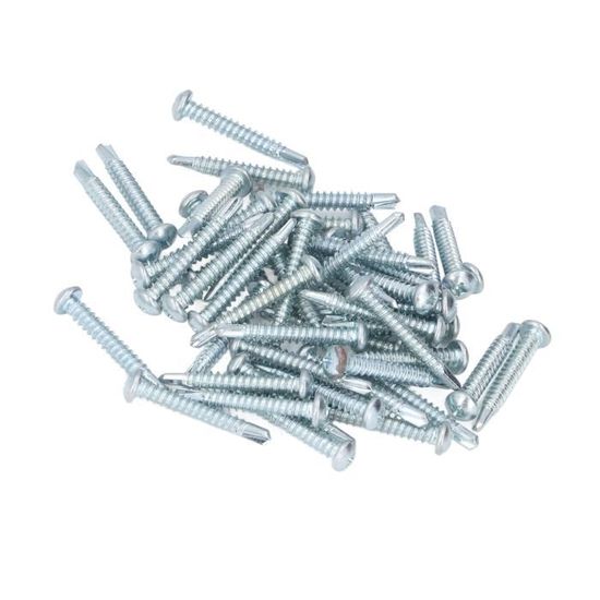 Zerone Vis autoperceuse Lot de 50 vis auto-perceuses en acier au carbone 4,8 x 32 mm pour ...