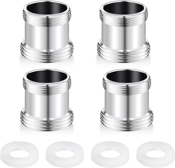 Lot De 4 Adaptateurs De Robinet Filetage Extérieur M20 Vers M22 En Laiton, Adaptateur De Robinet ...