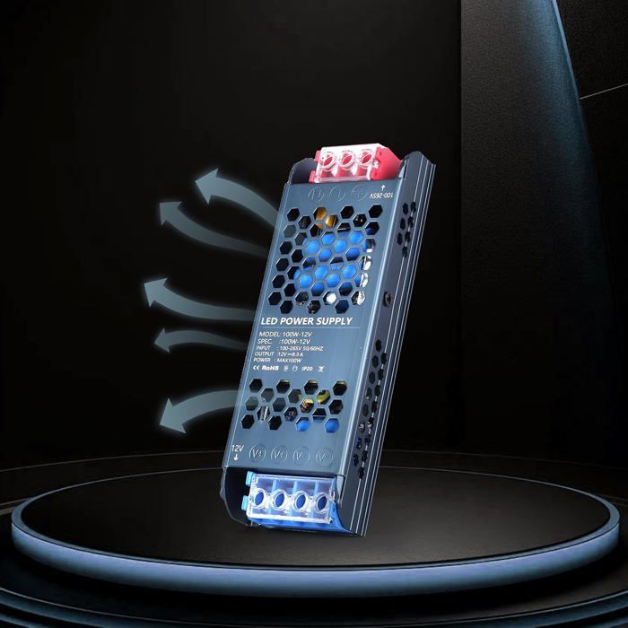 Transformateur 220V 12V, LED Transfo 100W 8,3A Adaptateur Alimentation ...