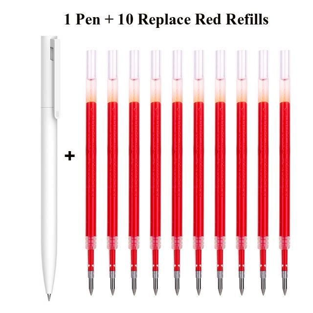 1 stylo 10 recharges rouges-Stylo Mi Gel Original À Prise En Main Lisse ...
