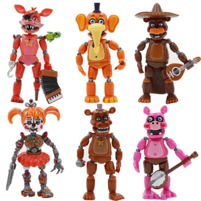 Figurines PVC Nights at Nightmare Chica Bonnie Funtime Foxy - FNAF - 6 ...