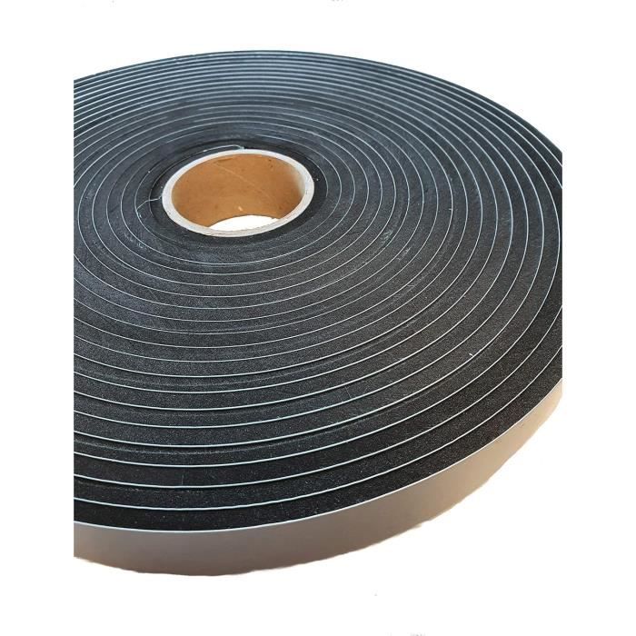 Epdm Mousse Noire Longueur 10 M En Rouleau Adhésif Unilatéral (20 Mm X ...