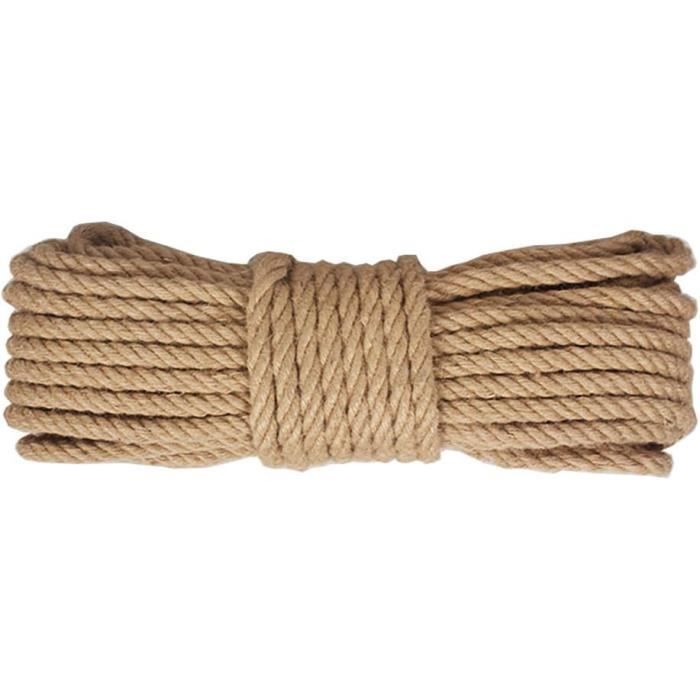 Corde en Jute, Naturelle Chanvre Corde 10mm - 12mm - 14mm, Jute Corde ...