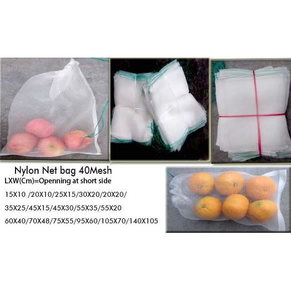 30X20cm 100 pièces-40 Mesh nylon net bag,Fish fruit,Vegatable fruit ...