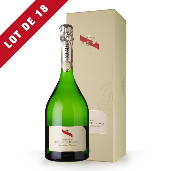18X Mumm de Cramant Blanc de Blancs 75cl Brut - Coffret - Champagne ...