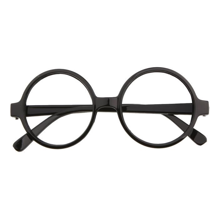 Unique 1x Monture de lunette rond en plastique noir Unisexe - Achat ...