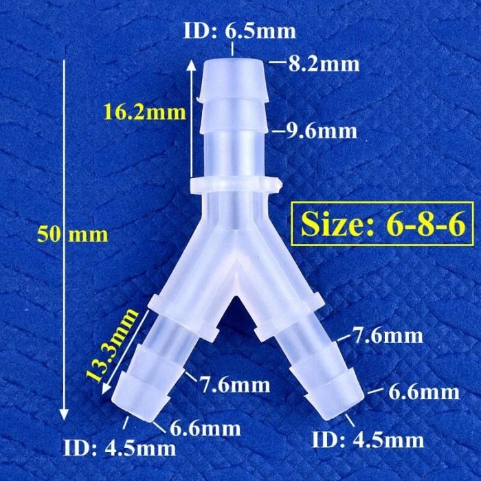 Tuyau d'arrosage,Raccords en t réducteurs Type Y PP 4 ~ 12mm,raccords d'aérateur de réservoir d ...