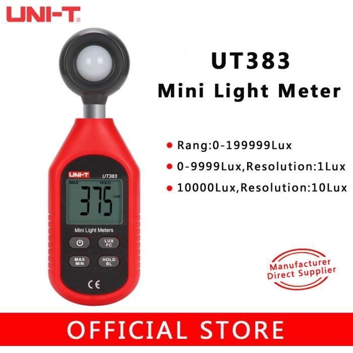 Mini illuminateur numérique UNI T LUX UT383, avec écran LCD, photomètre ...