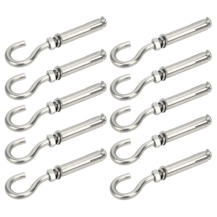 Cikonielf Crochets d'expansion Lot de 10 Boulons D'expansion en Acier Inoxydable M6 304 pour ...
