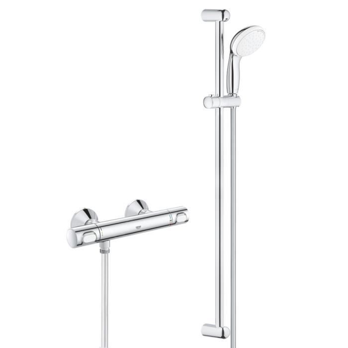 Grohe Set Mitigeur Thermostatique de Douche + Ensemble de douche ...