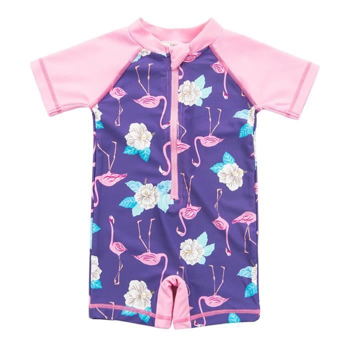 Maillot de bain une pièce pour bébé fille - Wishere - B3S006 flam ...