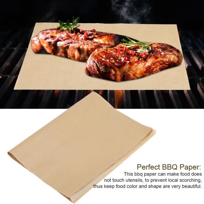 Mxzzand NOn stick burger press barbecue papier pour Grill 200 pièces ...