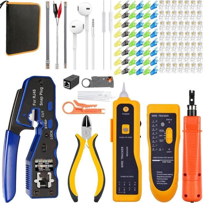 Mayline Rj45 Rj12 Rj11 Cat5 Cat6 Outils Kit Réseau Professionnel ...
