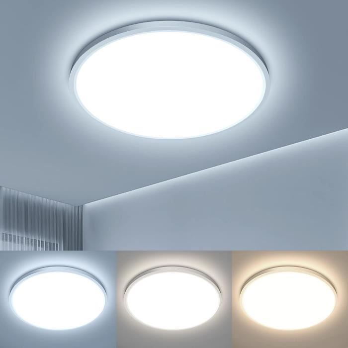 EASY EAGLE Plafonnier LED 36W, 3240LM Rond Ultra Plat Lampes de Plafond ...