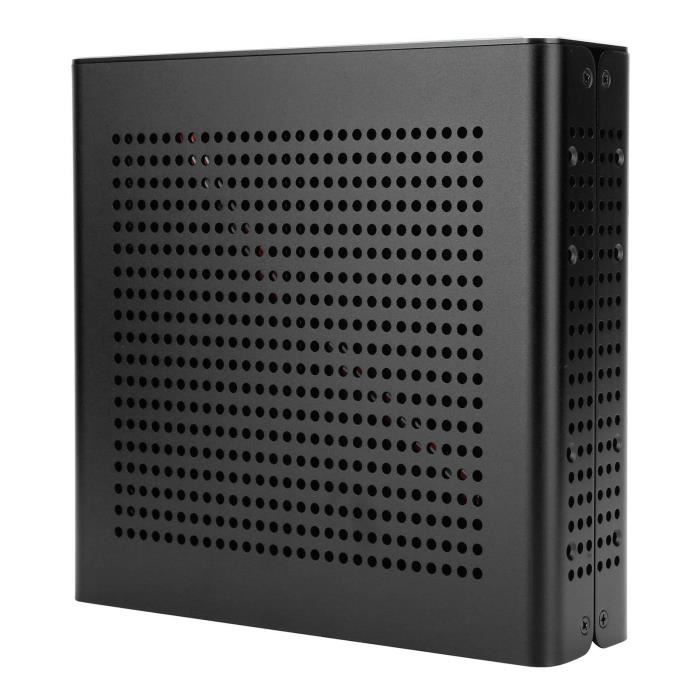 TMISHION HTPC ITX G60S Châssis HTPC Boîtier Mini‑ITX d'Alimentation DC ...