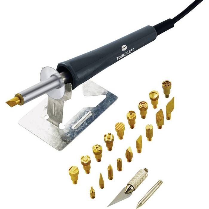 Kit pyrogravure 24 pcs TOOLCRAFT MD-30WB 30 W +220 - +580 °C ...