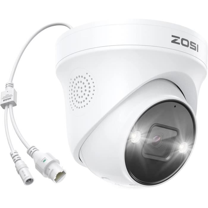 ZOSI 5MP PoE Camera de Surveillance Caméra IP Extérieure, Starlight ...