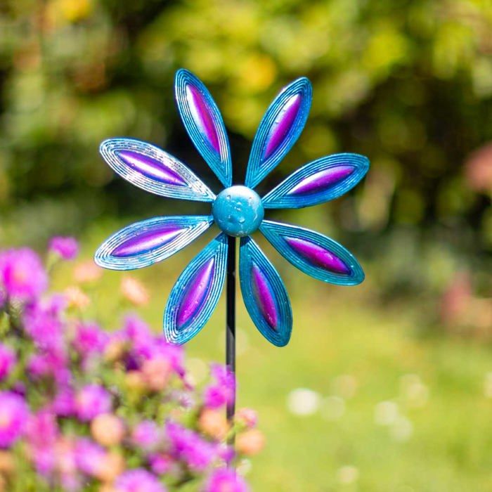 Girouette HQ Metal Wind Spinner: Single Flower 110242 Multicolore 24 x ...