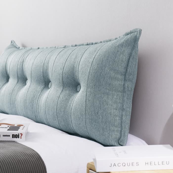 Coussin de lit VERCART en lin gris - Oreiller de corps multifonctionnel ...