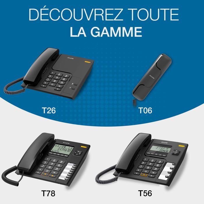 Téléphone Fixe Filaire - TWINBIRD - T56 - Écran Numérique - Mains Libres - Noir - Cdiscount ...