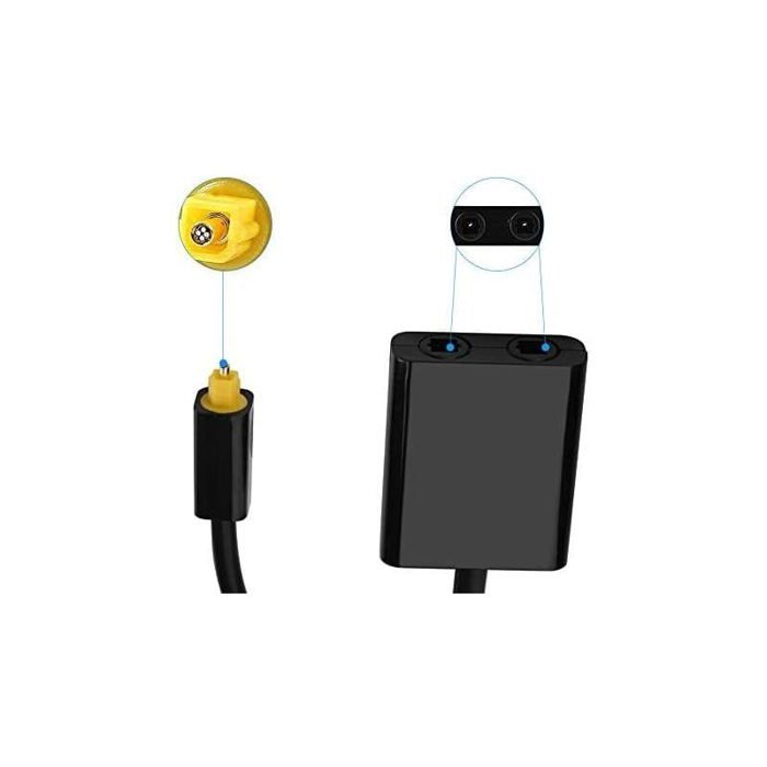 Dual Port optique Toslink Digital Audio Splitter adaptateur câble audio ...