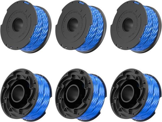 6Pcs bobines de fil pour débroussailleuse Black+Decker A6441 - AUCUNE ...
