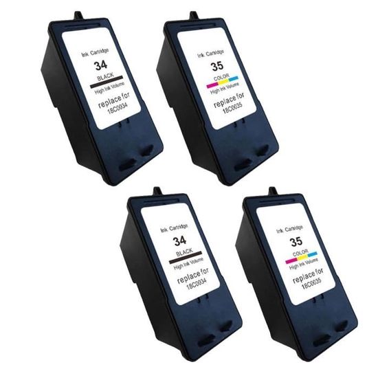 Bada Compatible Lexmark 34 35 Cartouche d'encre pour Lexmark X2500 ...
