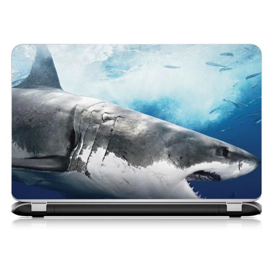 Stickers Autocollants ordinateur portable PC requin ref 612 - Dimension ...