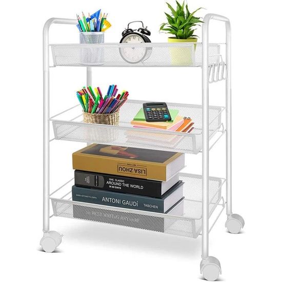 Chariot Roulette De Rangement à 3 étages en Multifonction Desserte de ...
