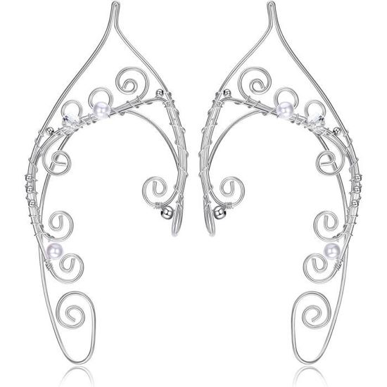 Boucles D'Oreilles Elfe Femme Argent Manchettes Oreilles Elfes Boucles ...